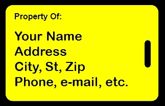 Safety Yellow Carry-On CPAP Bag Tag - TSA - CPAP BiPAP APNEA POC | eBay